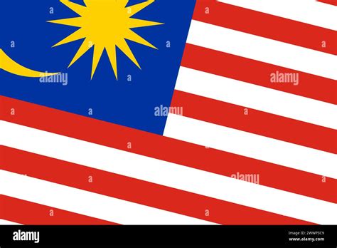 Malaysia Flag Rectangular Cutout Of Rotated Vector Flag Stock Vector Image And Art Alamy