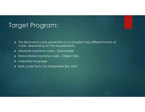 Issues In The Design Of Code Generator Pdf Programming Languages Computing