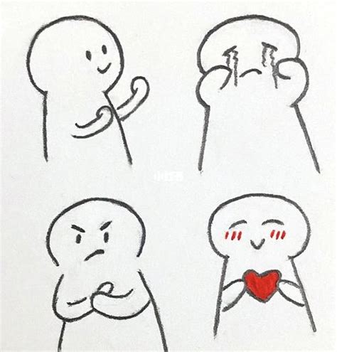 简笔画表情包大全可爱小人 简笔画表情包大全可爱小人图片 画趣文库（我爱生活）