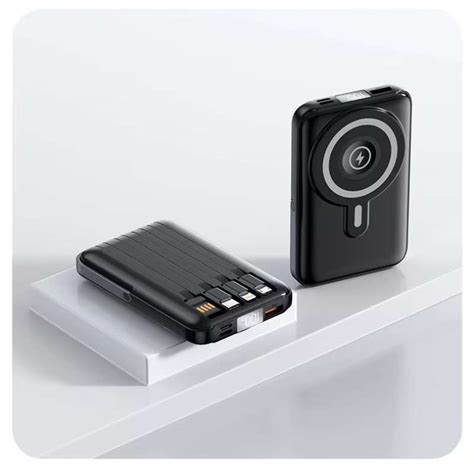 Jual Magnetic Wireless Mini Power Bank Mah Built In Cables With Magsafe Support Pd W