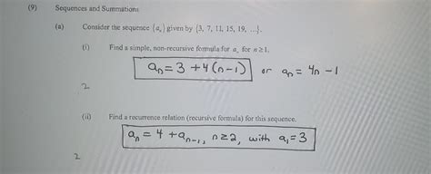 Solved A Consider The Sequence An Given By Chegg