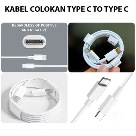 Kabel Charger TYPE C TO TYPE C Bahan Kualitas Terbaik Warna Putih Fastcharging Lazada Indonesia