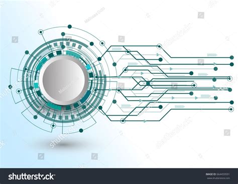 Vector Digital Technology Concept Abstract Background Stock Vector Royalty Free 664459591