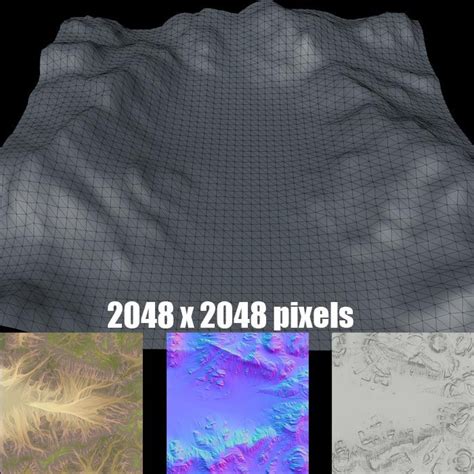 로우폴리 마운틴 Z83 3d 모델 25 3ds Blend C4d Dae Fbx Max Obj Unknown Free3d