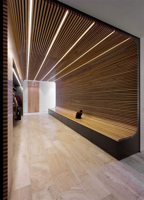 Wood Slat Wall With Led At Michelle Ma Blog