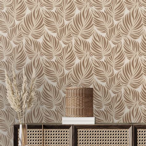 Broad Leaf Wallpaper In Mocha I Love Wallpaper