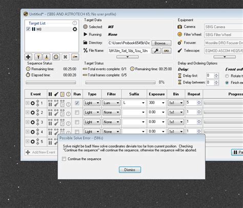 Slew And Centering Sequence Generator Main Sequence Software