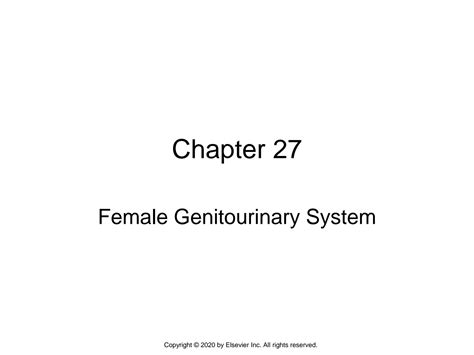 SOLUTION Module Chapter Female Genitourinary System Studypool