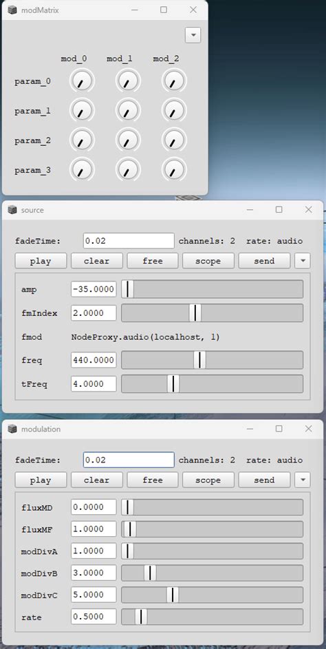 Modmatrix With Nodeproxies Questions Scsynth
