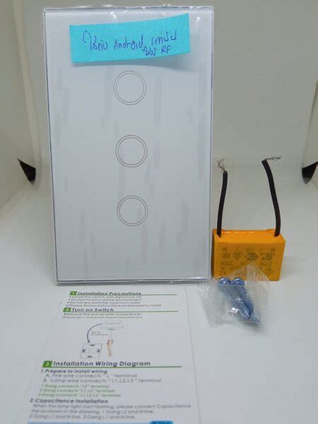 สนคามอสอง Wall Wi Fi Switch with RF Function No neutral needed 3 Gang แปนสวตชสมผส