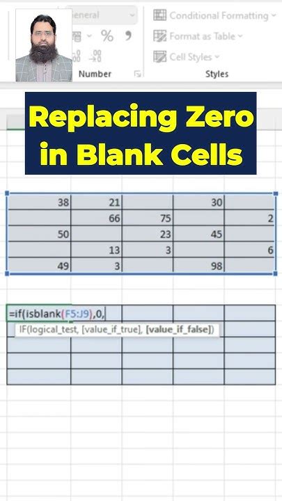 Replace Blank Cells With Zero In Excel Using Isblank And If Functions Youtube