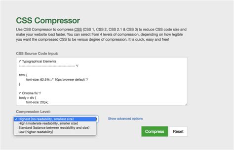Css And Javascript Compressor 線上程式碼壓縮工具，有效提高網站速度