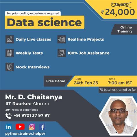 Data Science Oriented Training Program By Iit Roorkee Alumni Industrial Pythontrainer