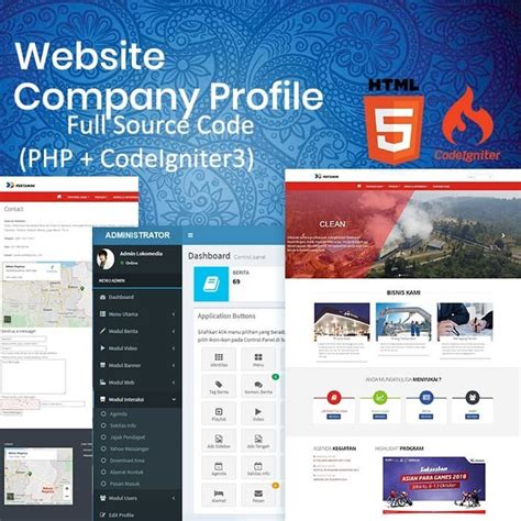 Jual Source Code Website Company Profile Framework CodeIgniter Shopee