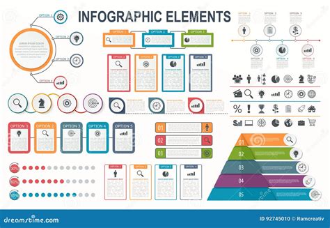 Infographic Elements Diagram Workflow Layout Business Step Options Stock Vector