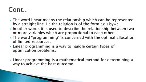 planning techniques budgeting linear programming scheduling pptx