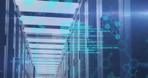 composite image of data processing against computer server room stock image image of database