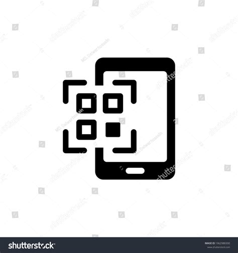 Mobile Qr Code Scan Icon Vector Stock Vector Royalty Free 1962988300