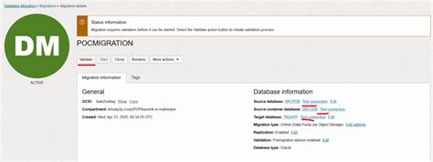 使用具備線上移轉功能的 Oracle Cloud Infrastructure Database Migration 移轉 Oracle 資料庫