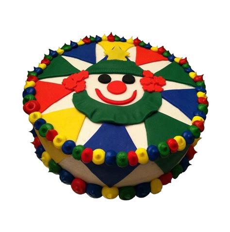 Clown Cake Food On A White Background