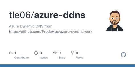 Github Tle06azure Ddns Azure Dynamic Dns From Frodehusazure Dyndns Work