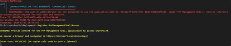 Bug Cannot Successfully Use Register Pnpmanagementshellaccess Per Instructions · Issue 66