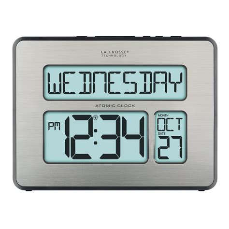 Symple Stuff Weidner Digital Atomic Calendar Clock With Backlight
