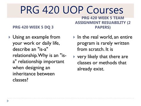PPT PRG UOP Courses Uoptutorial PowerPoint Presentation Free Download ID