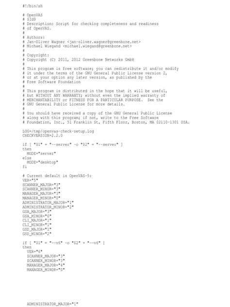 Openvas Check Setup Pdf Gnu Free Software