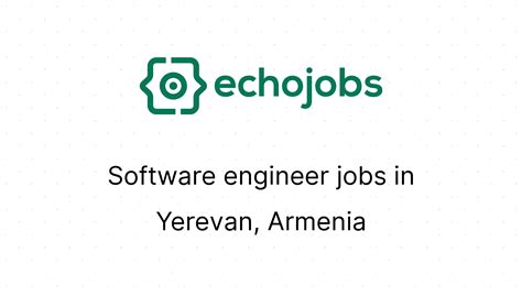 34 Software Engineer Jobs In Yerevan Armenia August 2025