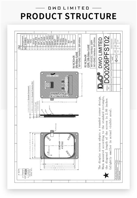 Do0206pfst02 Amoled Screen Do0206pfst02 2 06inch 410 502 Spi Qspi Lcd Display Module Stm32 Esp32