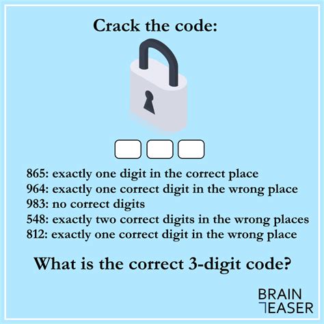 Best 13 4 Digit Number Lock Riddle Can You Crack The Code Artofit