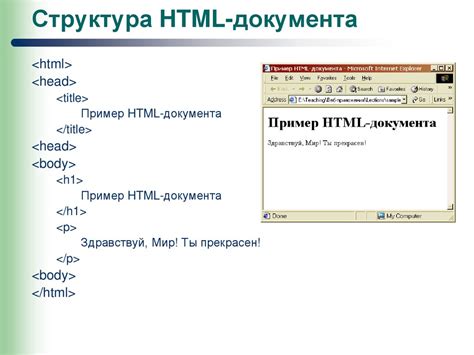 Структура страницы Html Конспект «Структура Html документа