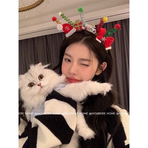 ที่คาดผมคริสต์มาส ที่รับผมคริสต์มาส ที่คาดผม ที่คาดผมเกาหลี แถบคาดผม กิ๊บติดผมที่คาดผม ลาย