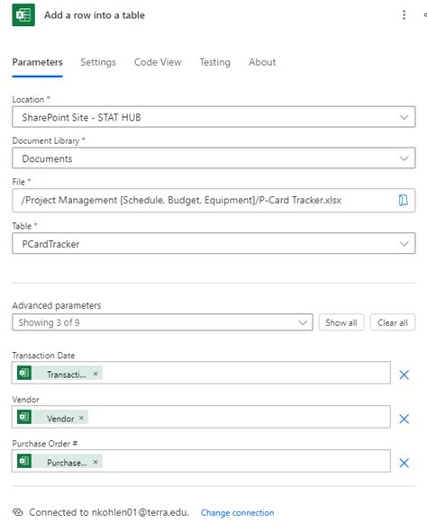 flow to copy excel row from one spreadsheet table to another spreadsheet table r microsoftflow