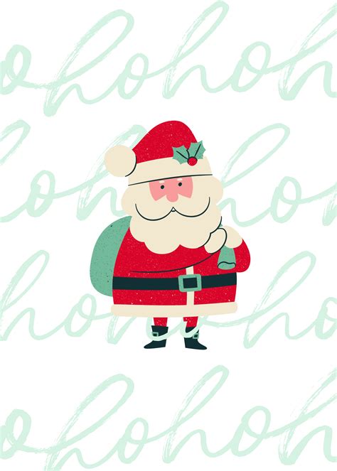 Hohoho Santa Cake Card