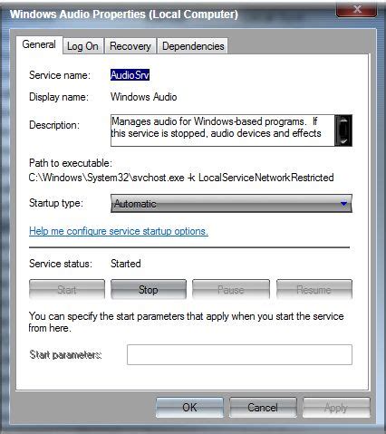 One Or More Audio Service Isnt Running Windows 7 Forums
