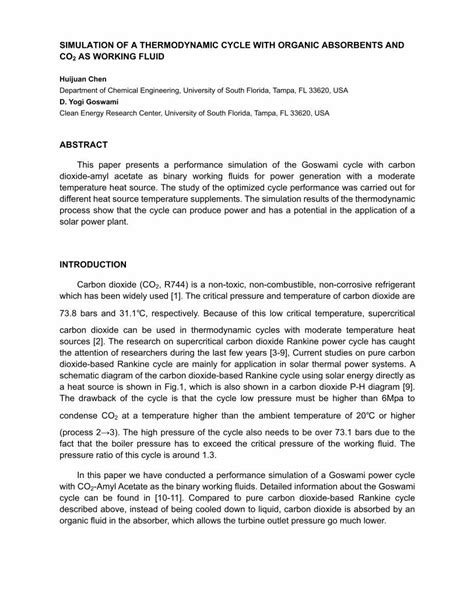 Pdf Simulation Of A Thermodynamic Cycle With Simulation Of A