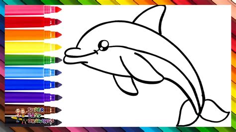 Cute Dolphin Drawing Easy