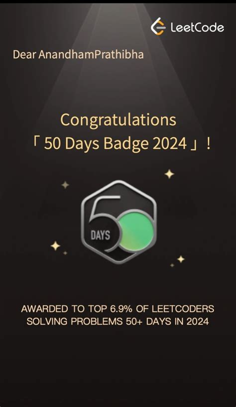 Prathibha Aanandam On Linkedin Leetcode Problemsolving