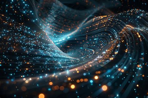 A Digital Artwork Representing Massive Information Streams Complex Graphs And Digital