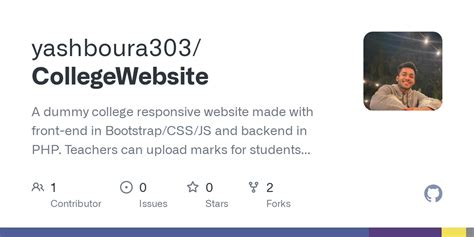 Github Yashboura303collegewebsite A Dummy College Responsive Website Made With Front End In