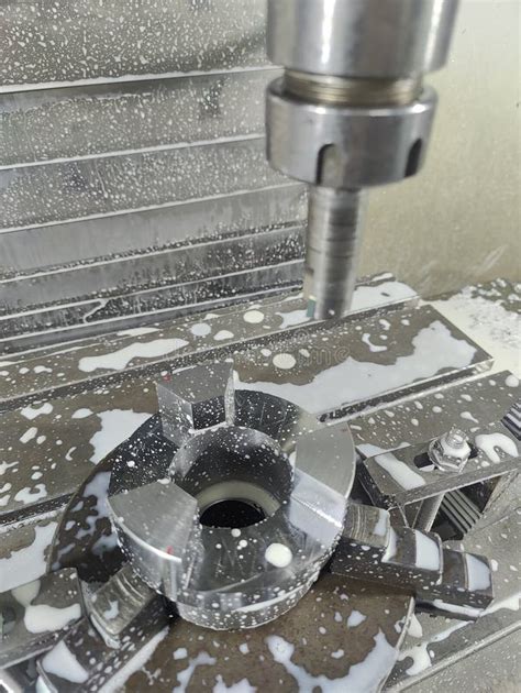 Cnc Milling Machine Operation Vmc Stock Image Image Of Milling