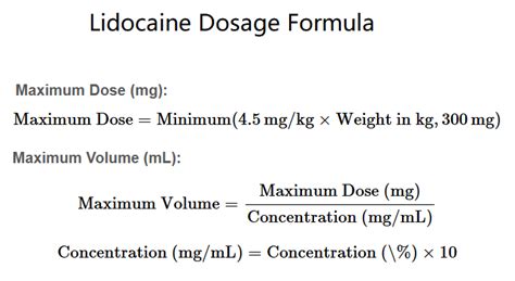 Lidocaine Dose Calculator