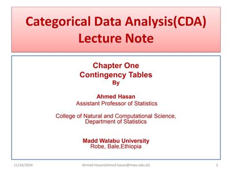 Introduction To Categorical Data Analysis Contingency Table Pdf