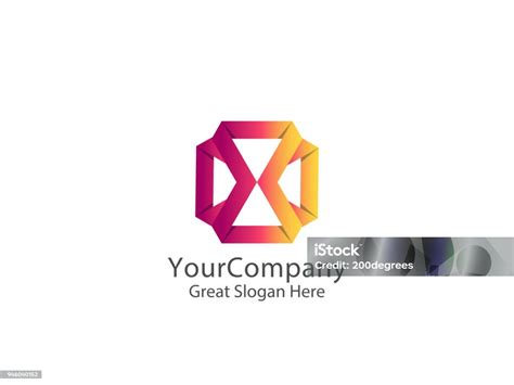 6 각형 요소 개체와 추상적인 기하학적 편지 X 아이콘 템플릿 메일 기업 비즈니스 애플 리 케이 션 데이터 기술에 대 한 무한