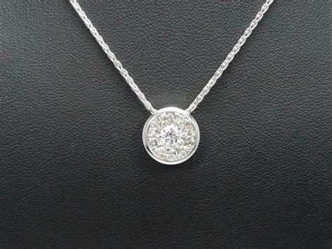 Custom White Gold Diamond Halo Pendant Remount Using Diamonds From Old Rings Customdesign