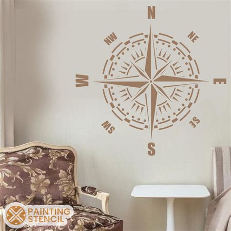 Compass Rose Stencil Compass Stencil Reusable Compass Painting Stencil
