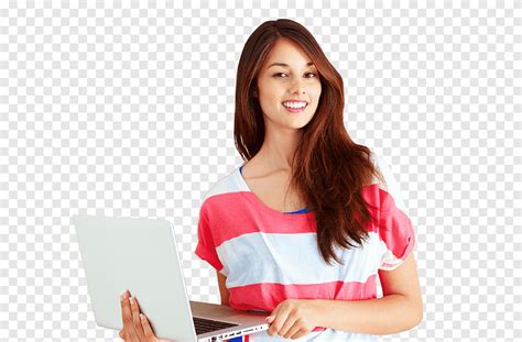 Woman Holding Laptop Computer Babe Babe Education Computer Lab Asian Girl Class People