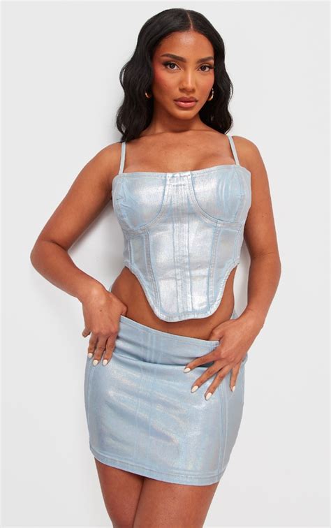 Metallic Tops Metallic Crop Tops Plt